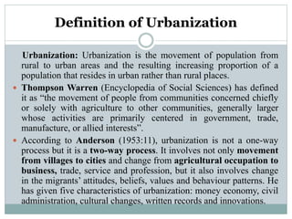 Urbanization Definition