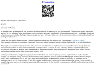 Urbanization | PDF | Geography | Science