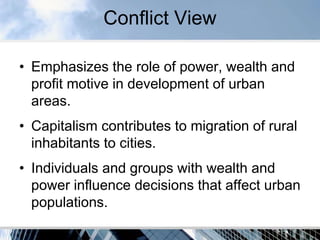 Urbanization: A Theoretical View (Perspectives, growth, cause and ...