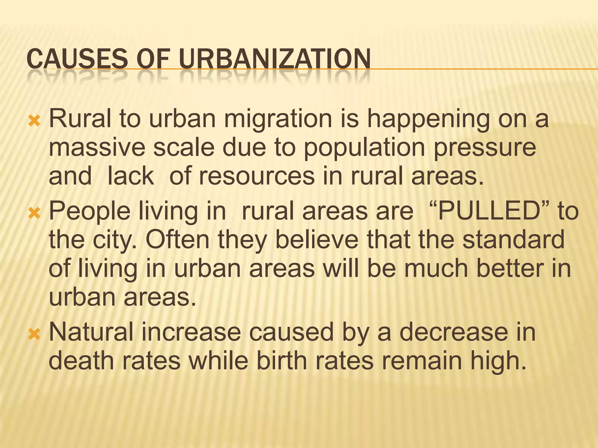 Urbanization impacts | PPTX