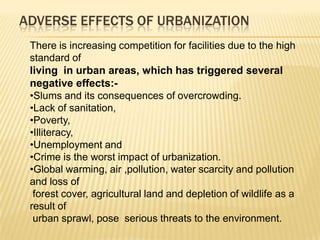 Urbanization impacts | PPTX