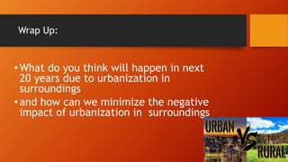 Impact of Urbanization and Technology on Physical environment and ...
