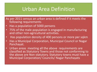 Urbanisation: A key Facilitator to Economic Growth | PPTX