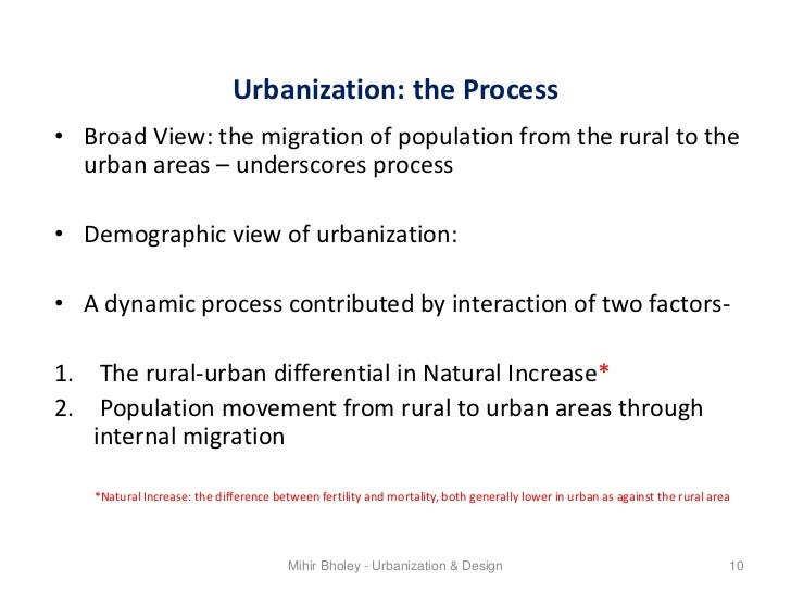 Urbanization and design