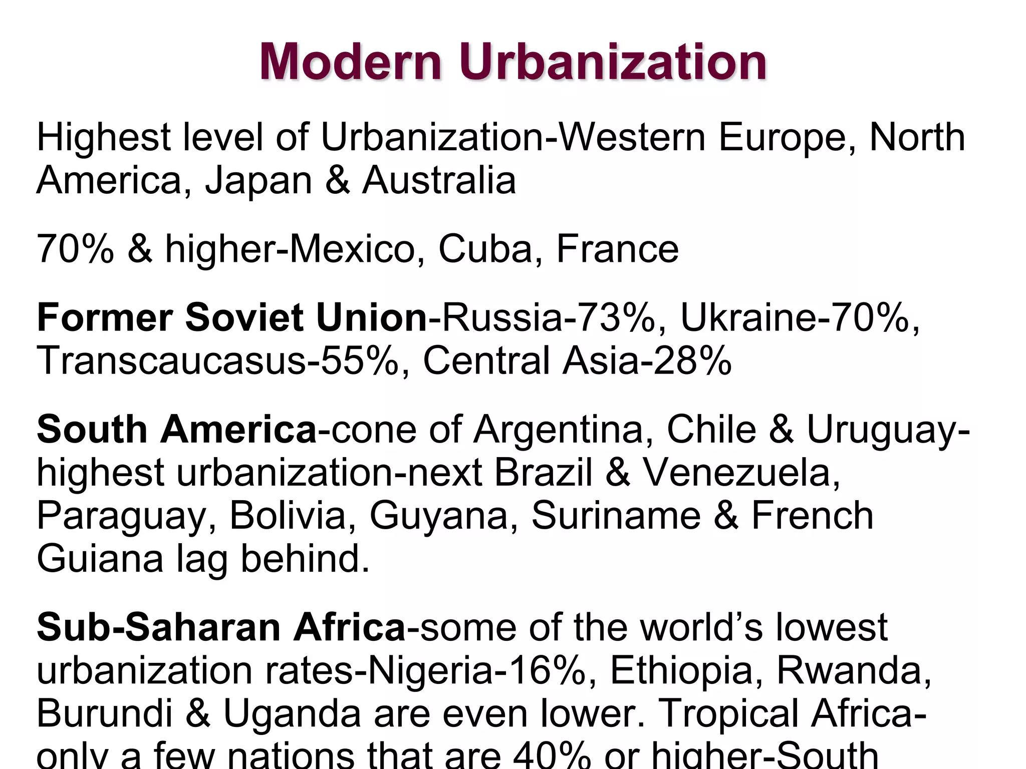 Urbanization and development historical perspective | PPSX