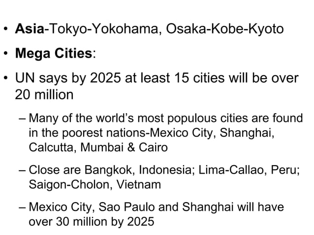 Urbanization and development historical perspective | PPSX