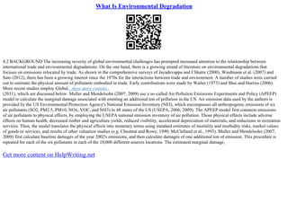 Urbanization And Environmental Degradation | PDF