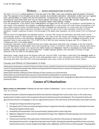 Urbanization and housing problems | DOCX