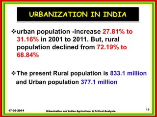 Urbanization in India | PPTX