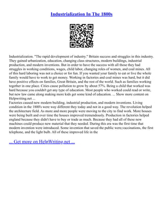 Urbanization And Industrialization | PDF