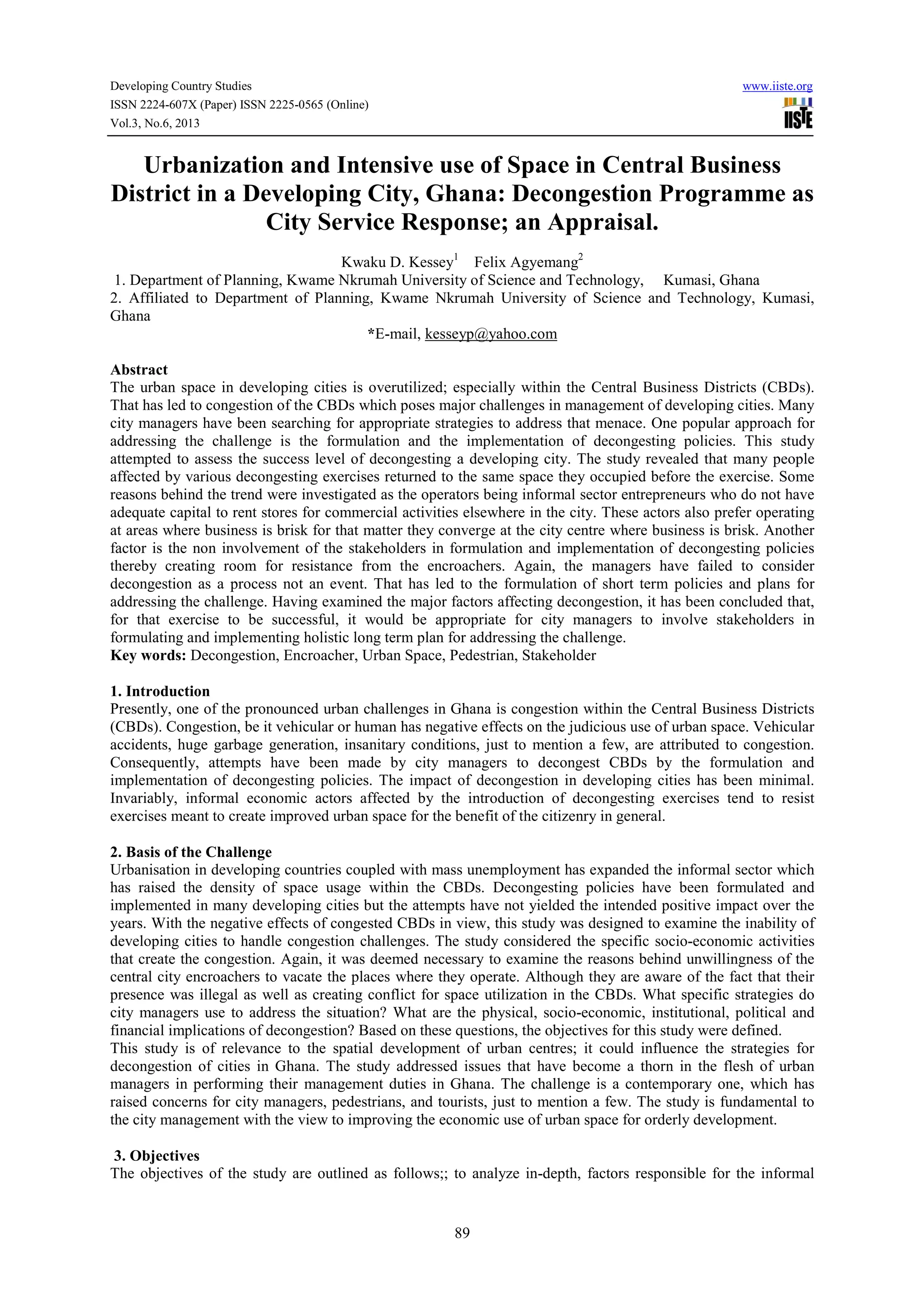 Urbanization and intensive use of space in central business district in ...
