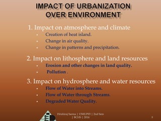 Urbanization and its effect on environment | PPTX