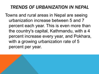 Urbanization and its impact | PPTX