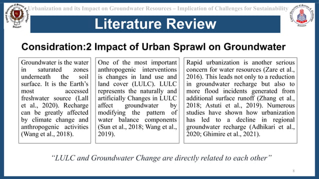 Urbanization and its Impact on Groundwater Resources –.pptx | Civil ...