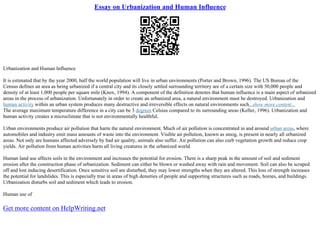 Urbanization And Urban Growth | PDF