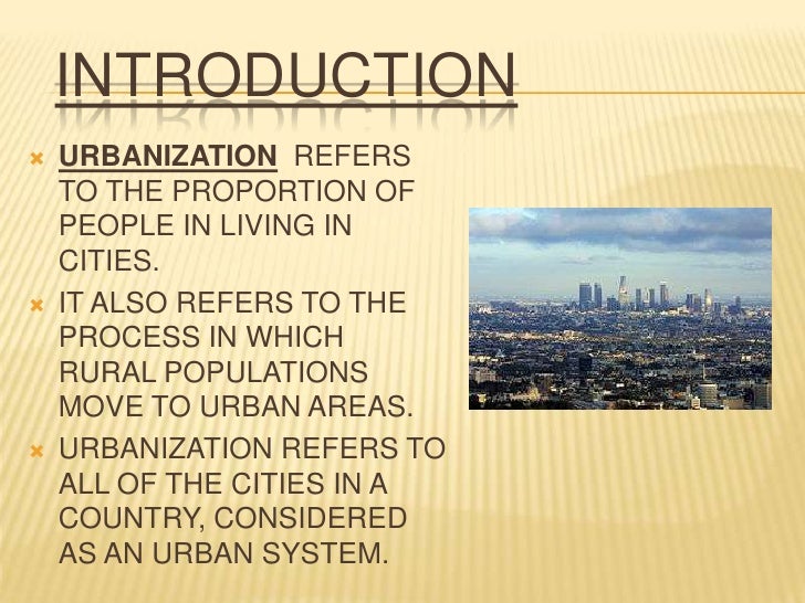 Urbanization at global level and in india