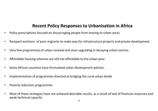 URBANIZATION B Lagos state university's document | PPT