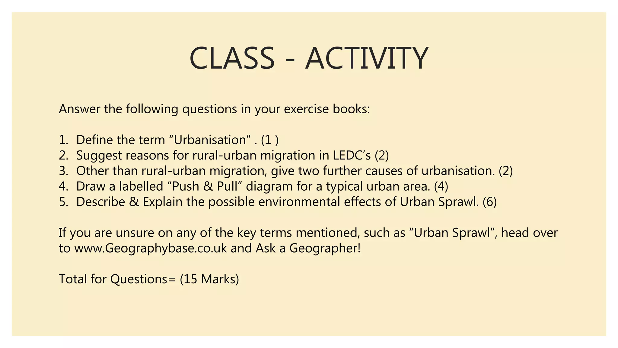 Urbanization grade 8 | PPTX