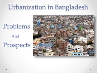 Urbanization Problems