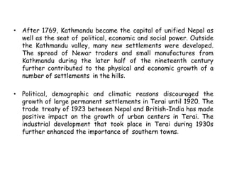 Urbanization in nepal final | PPSX