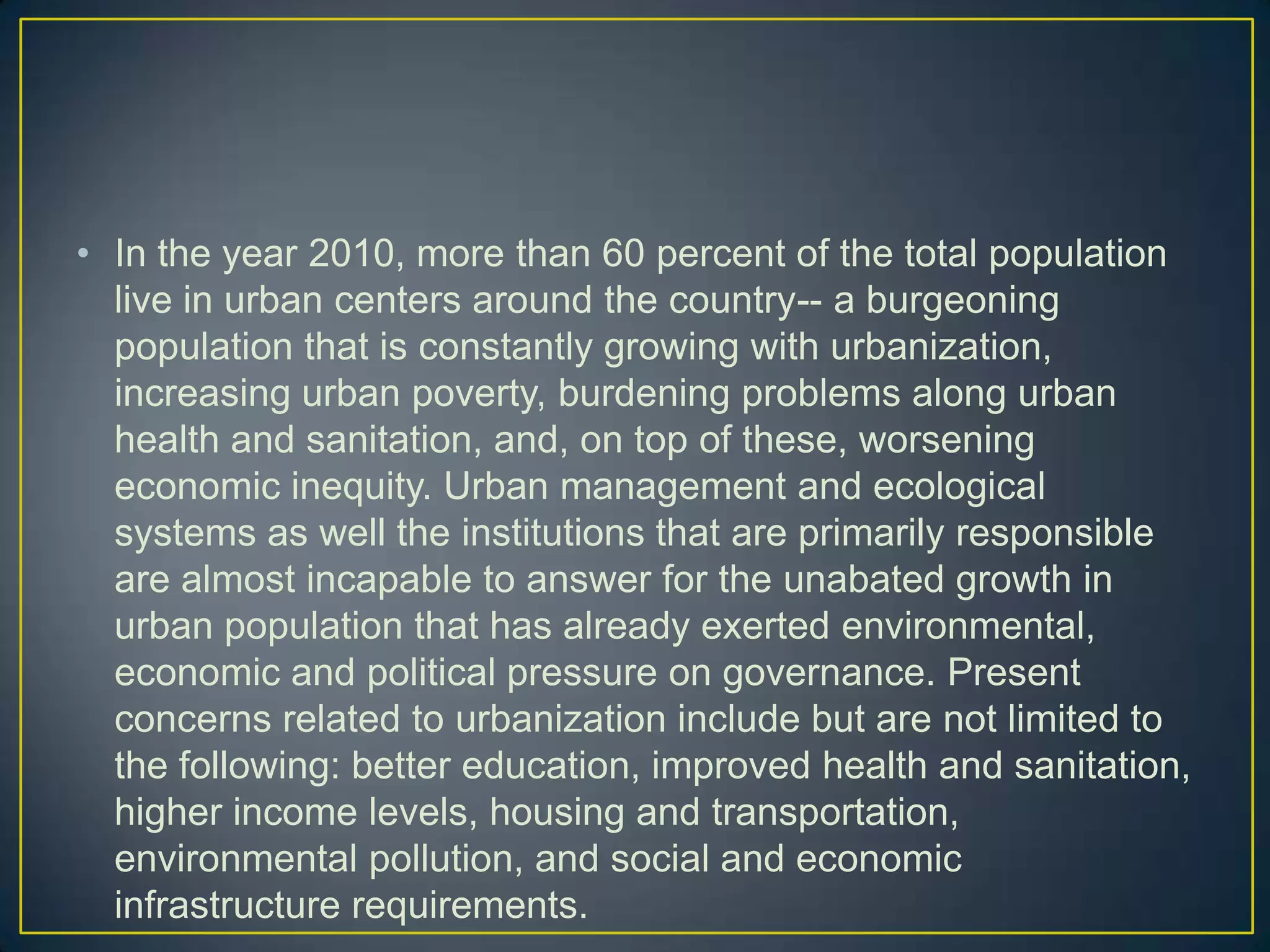 Urbanization in the philippipines | PPTX