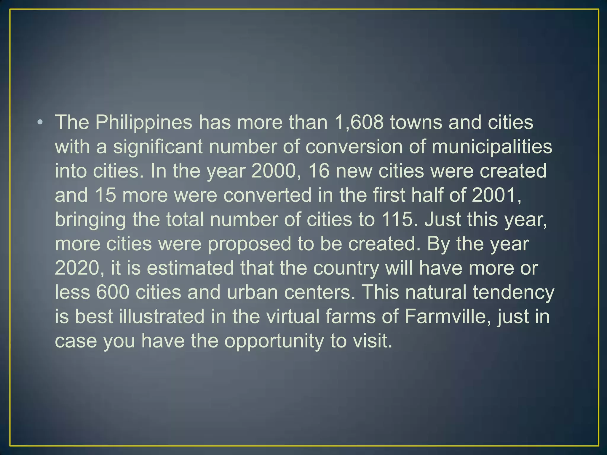 Urbanization in the philippipines | PPTX