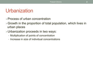 Urbanization Process | PPTX