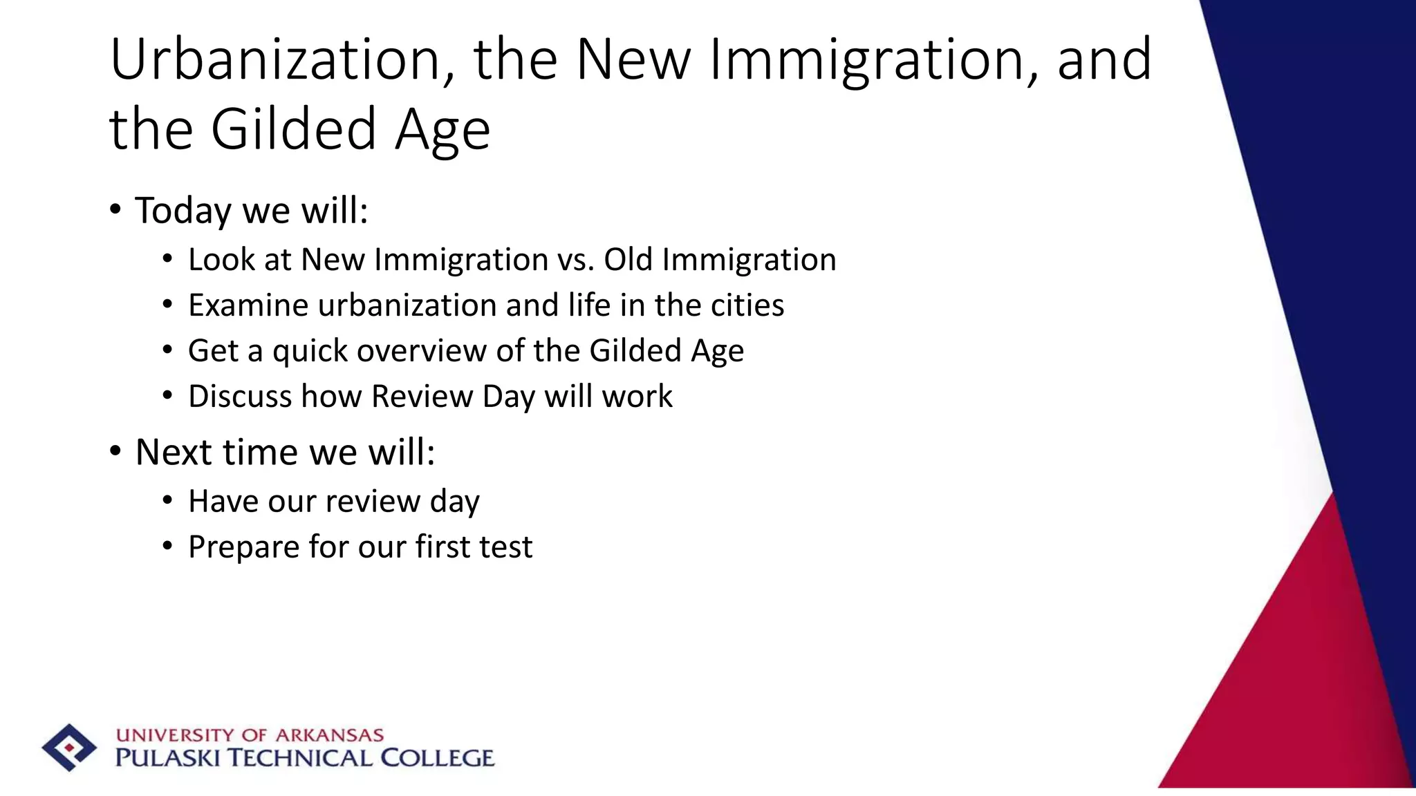 2312 Urbanization, the New Immigration, and the Gilded Age | PPT