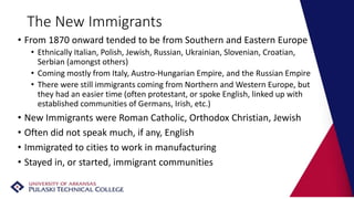 2312 Urbanization, the New Immigration, and the Gilded Age | PPT