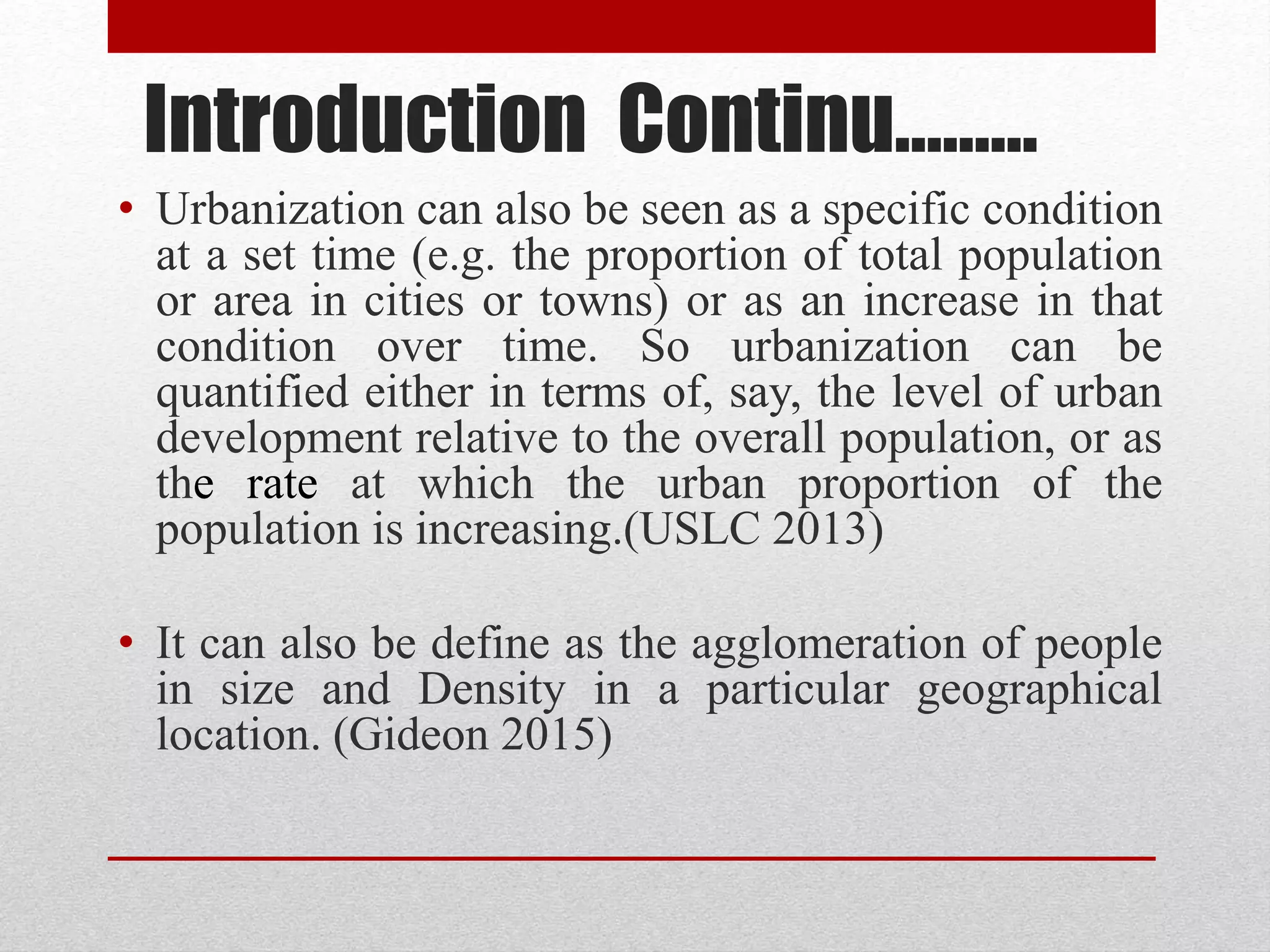 Urbanization trend in nigeria | PPTX