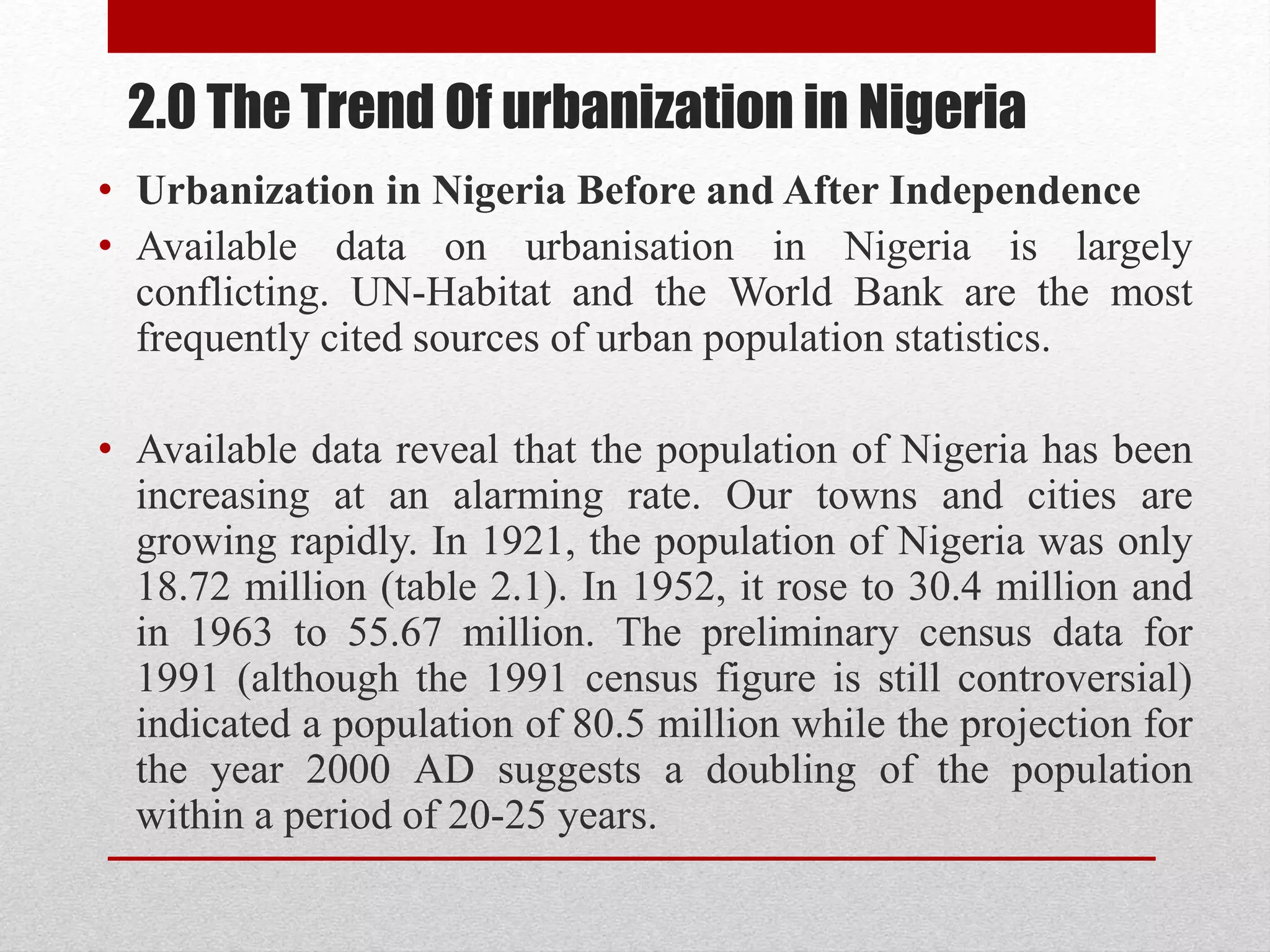Urbanization trend in nigeria | PPTX