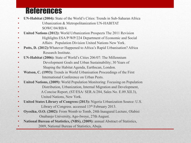 Urbanization trend in nigeria | PPTX