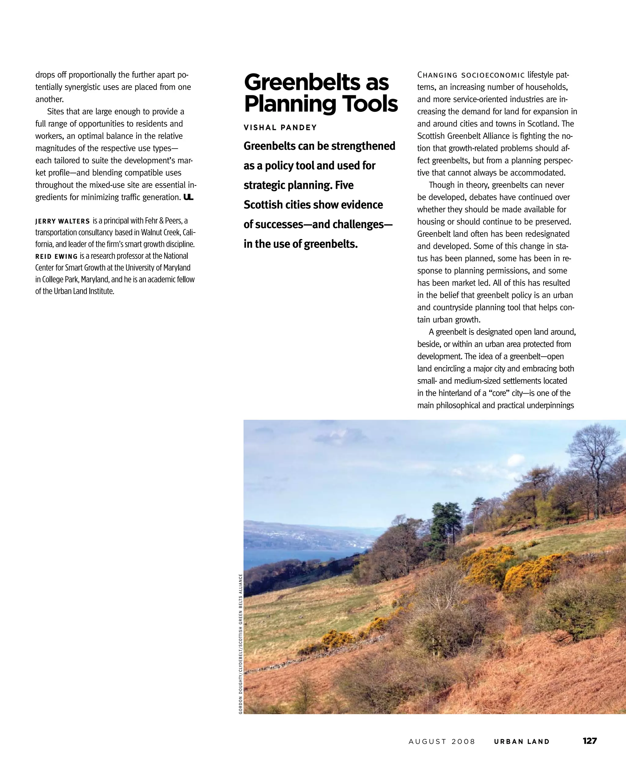 Urban Land Greenbelts As Planning Tools, August 2008 | PDF