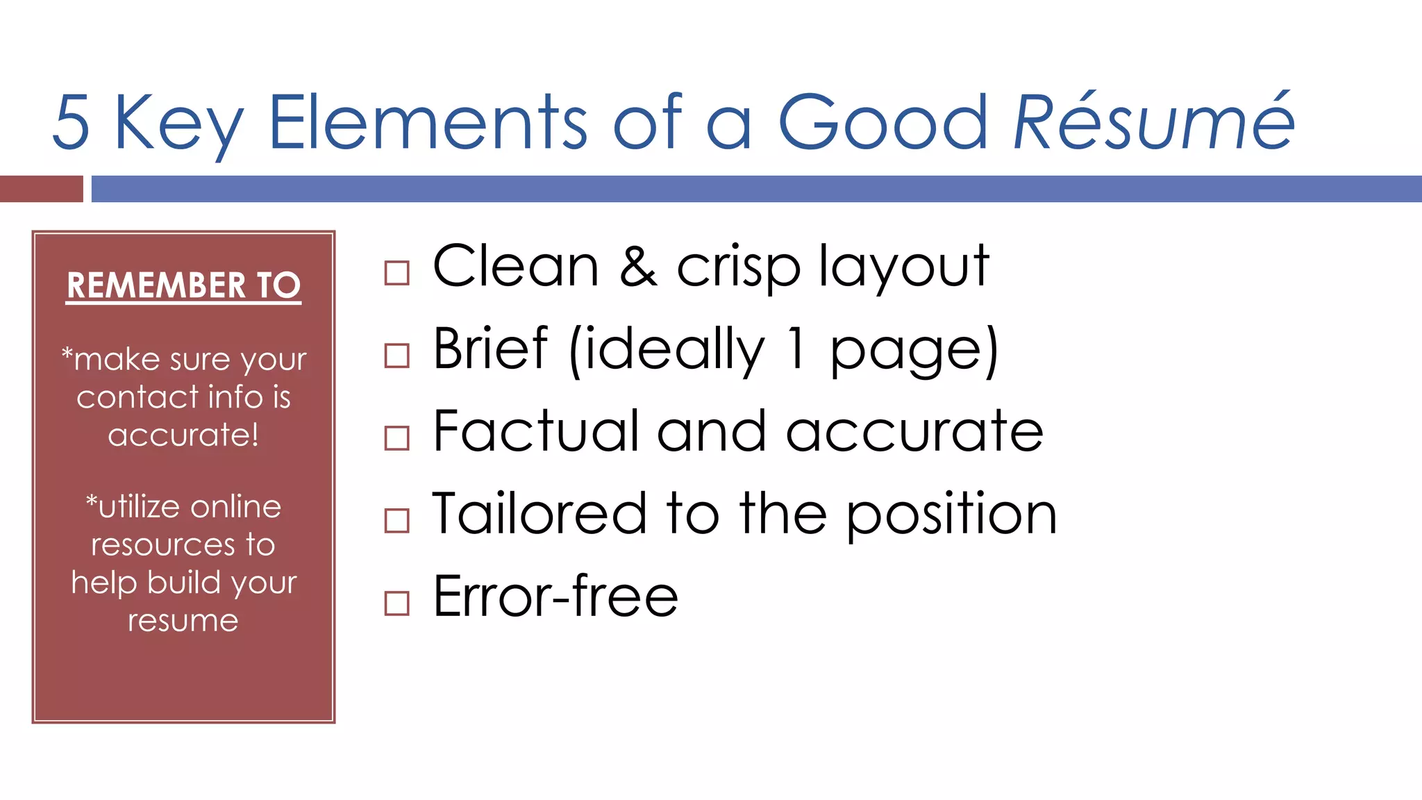 Job Hunters - Resume & Interview Readiness | PPTX