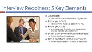 Job Hunters - Resume & Interview Readiness | PPTX