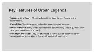 a presentation on Urban Legends, Myths and Mysteries.pptx
