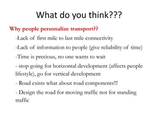 Urban mass transport system 21st century fall of transit | PPT