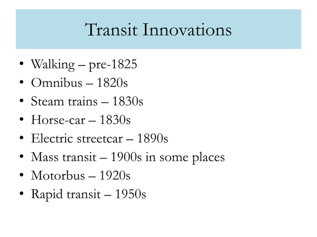 Urban mass transport system 21st century fall of transit | PPT
