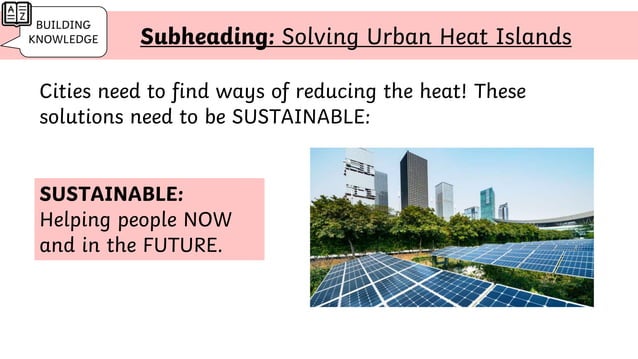 KS3 Lesson on Urban Microclimates (Weather and Climate) | PPTX