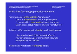 Urban Mobility Challenges in Developing Countries - the Case of Latin ...