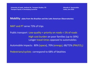 Urban Mobility Challenges in Developing Countries - the Case of Latin ...
