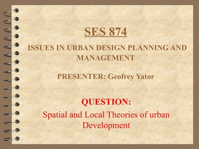 Urban Planning theories and models | PPT | Land and Farms | Real Estate