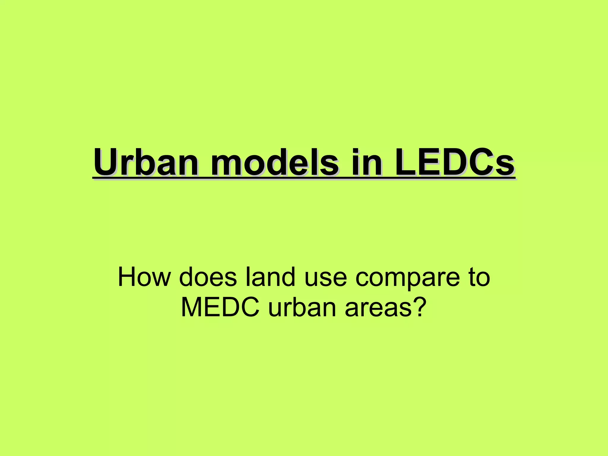Urban models in led cs | PPT