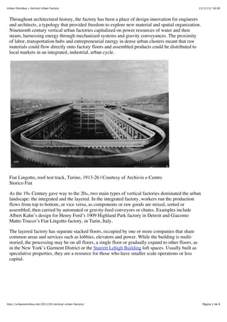 Urban omnibus » vertical urban factory | PDF