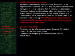 Urban open space | PPTX