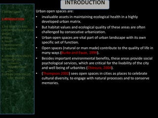 Urban open space | PPTX