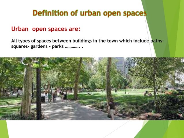 Urban open spaces | PPTX | Parks | Attractions