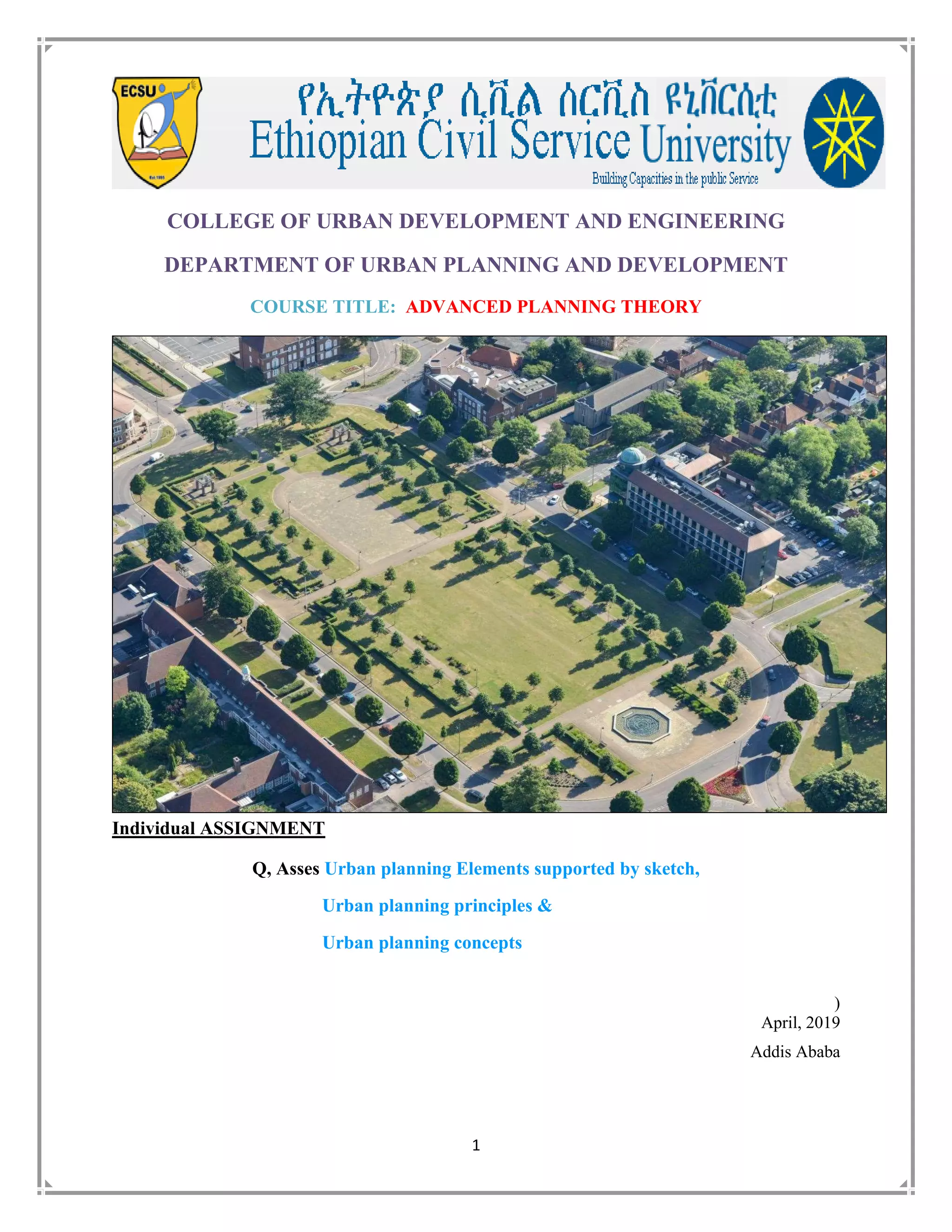 Urban planning concept,principles and elementes | PDF