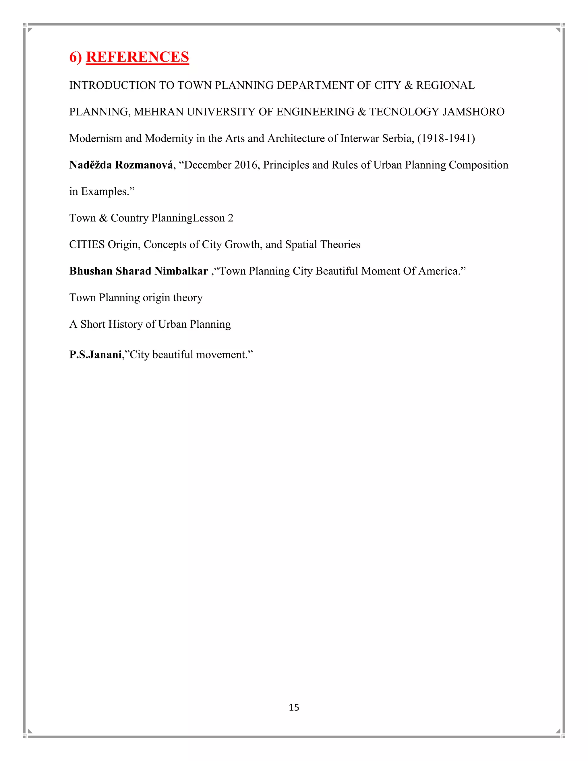 Urban planning concept,principles and elementes | PDF