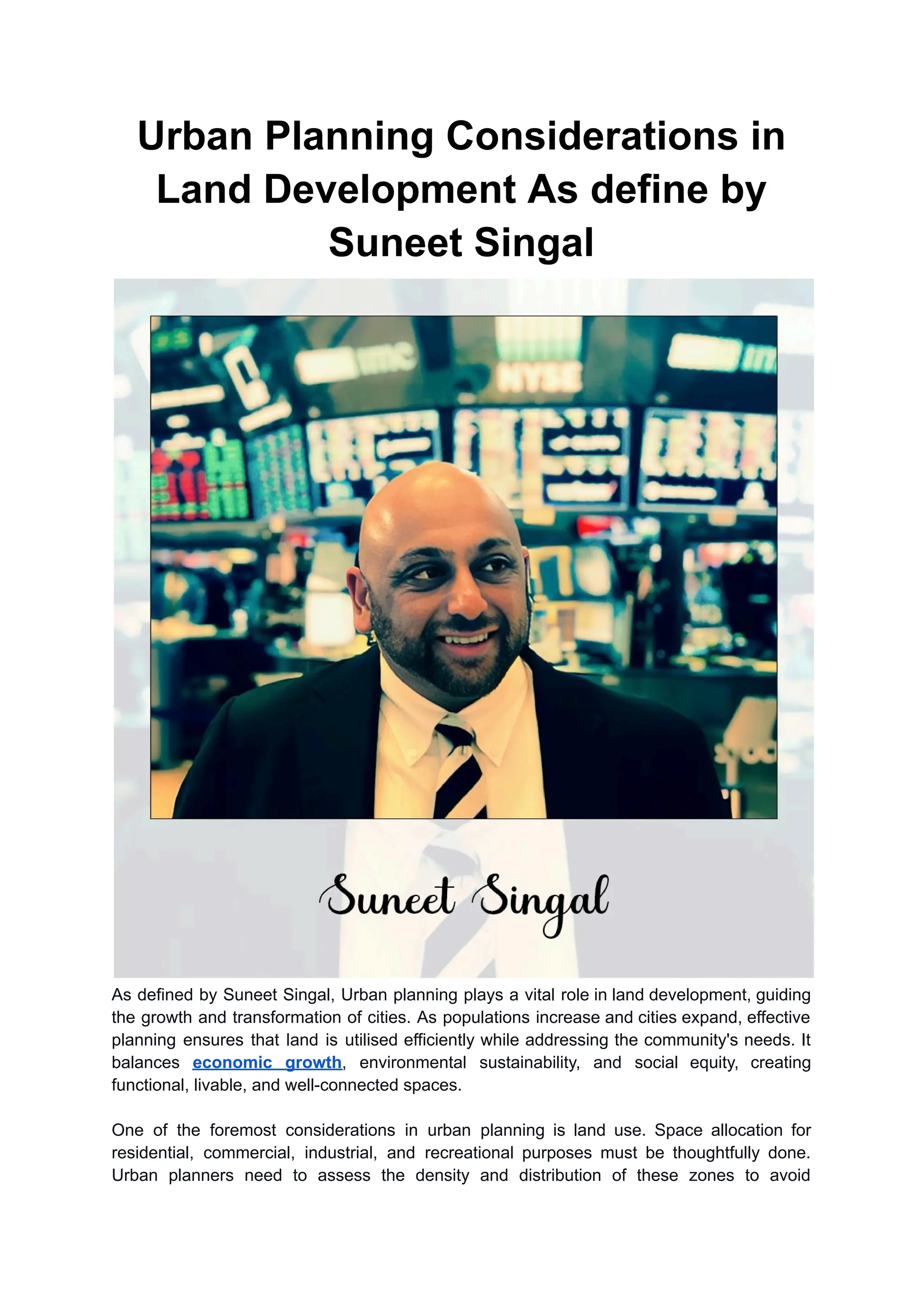 Urban Planning Considerations in Land Development As define by Suneet Singal.pdf